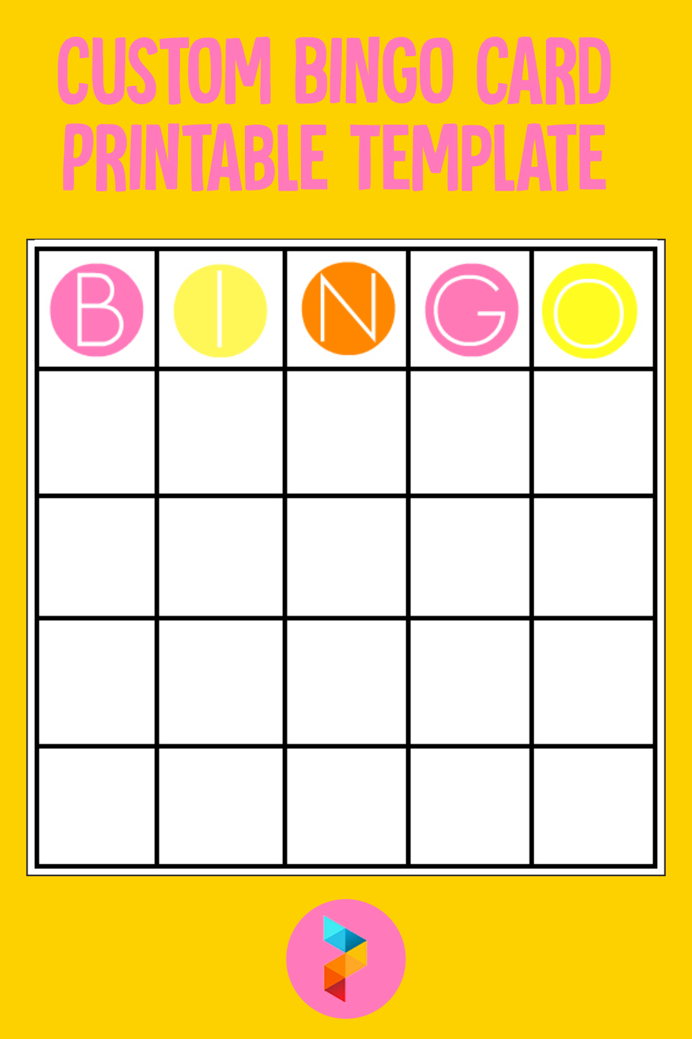 Bingo Card Template Word