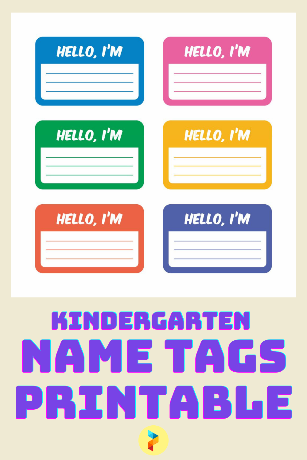 10 Best Kindergarten Name Tags Printable Printablee