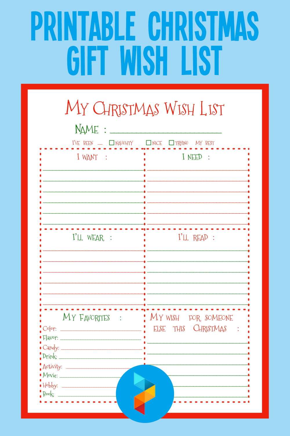 6 Best Printable Christmas Gift Wish List PDF For Free At Printablee