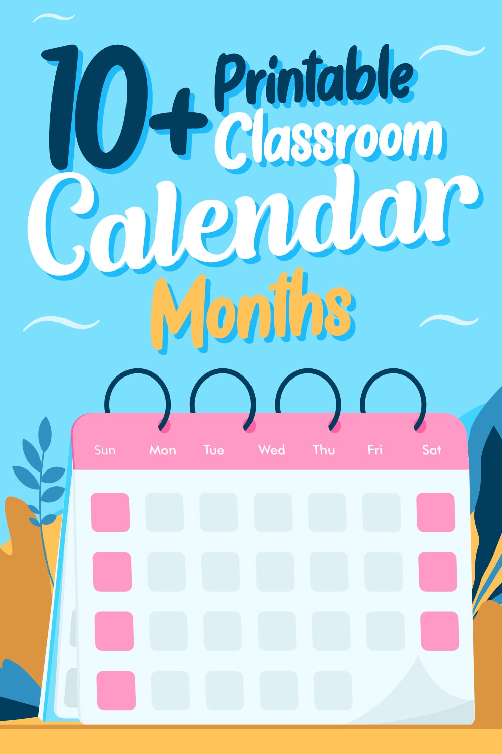 10 Best Printable Classroom Calendar Months Printablee