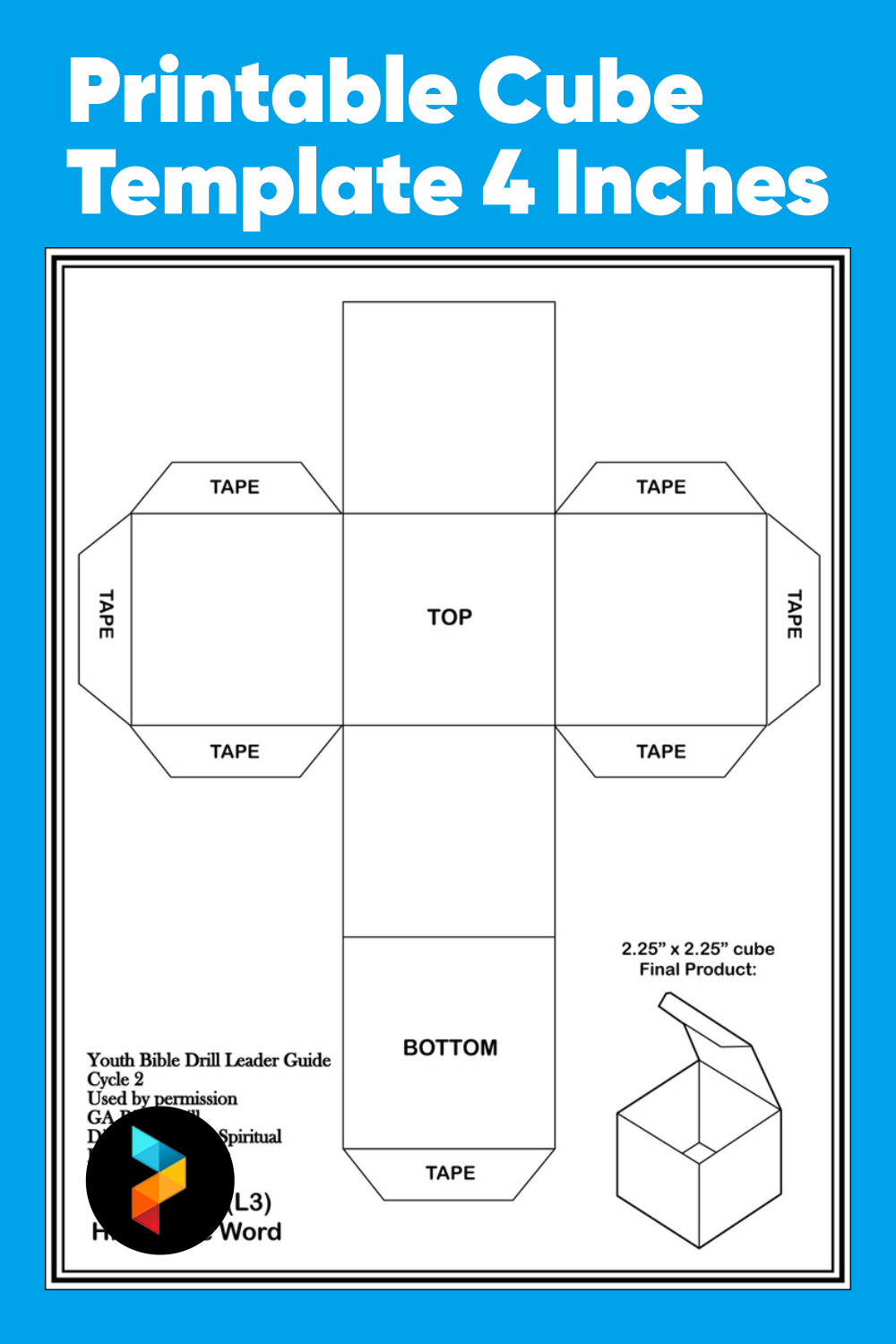 Template For A Cube Printable