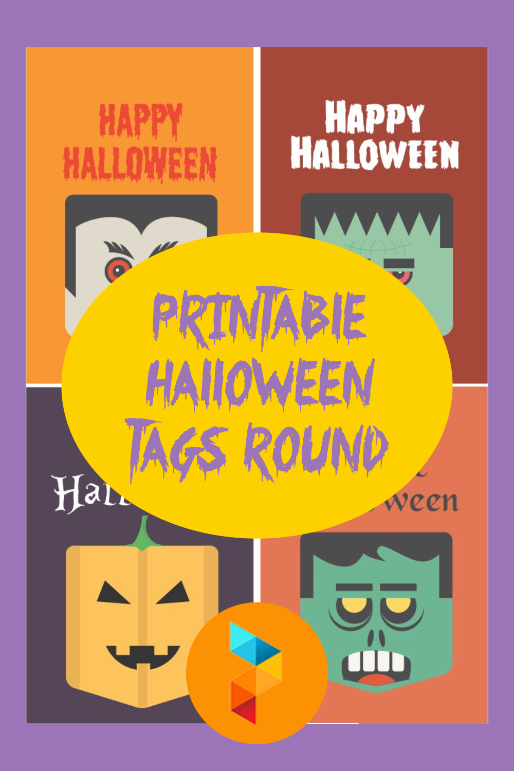 7 Best Free Printable Halloween Tags Round - printablee.com