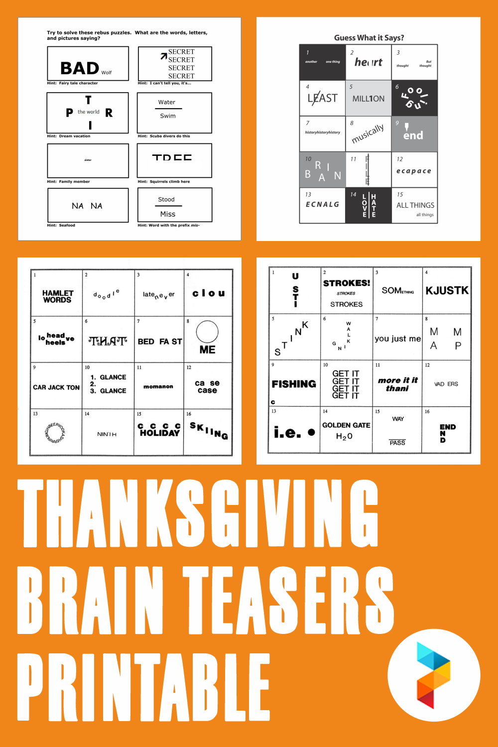 10 Best Thanksgiving Brain Teasers Printable PDF For Free At Printablee